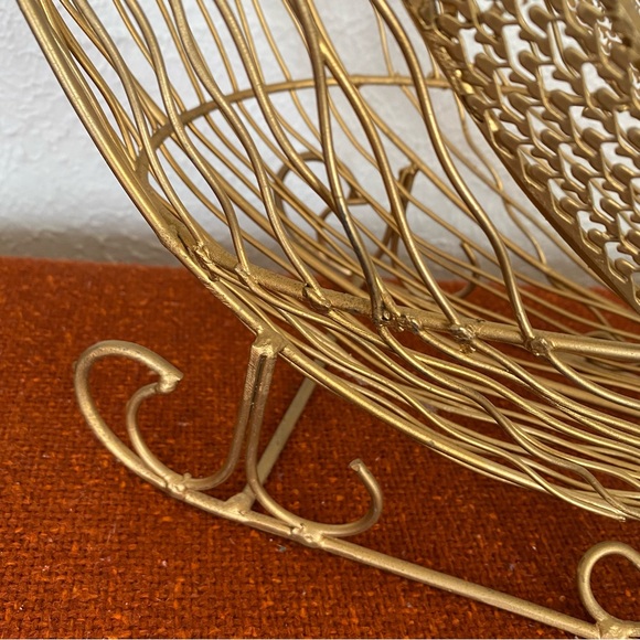 Vintage | Holiday | Vintage Large Wire Pierced Metal Gold Colored ...